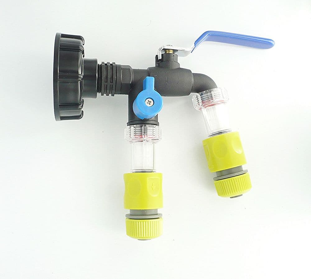 IBC ADAPTER S60X6 to Polypropylene cased brass lever tap with Twin ...