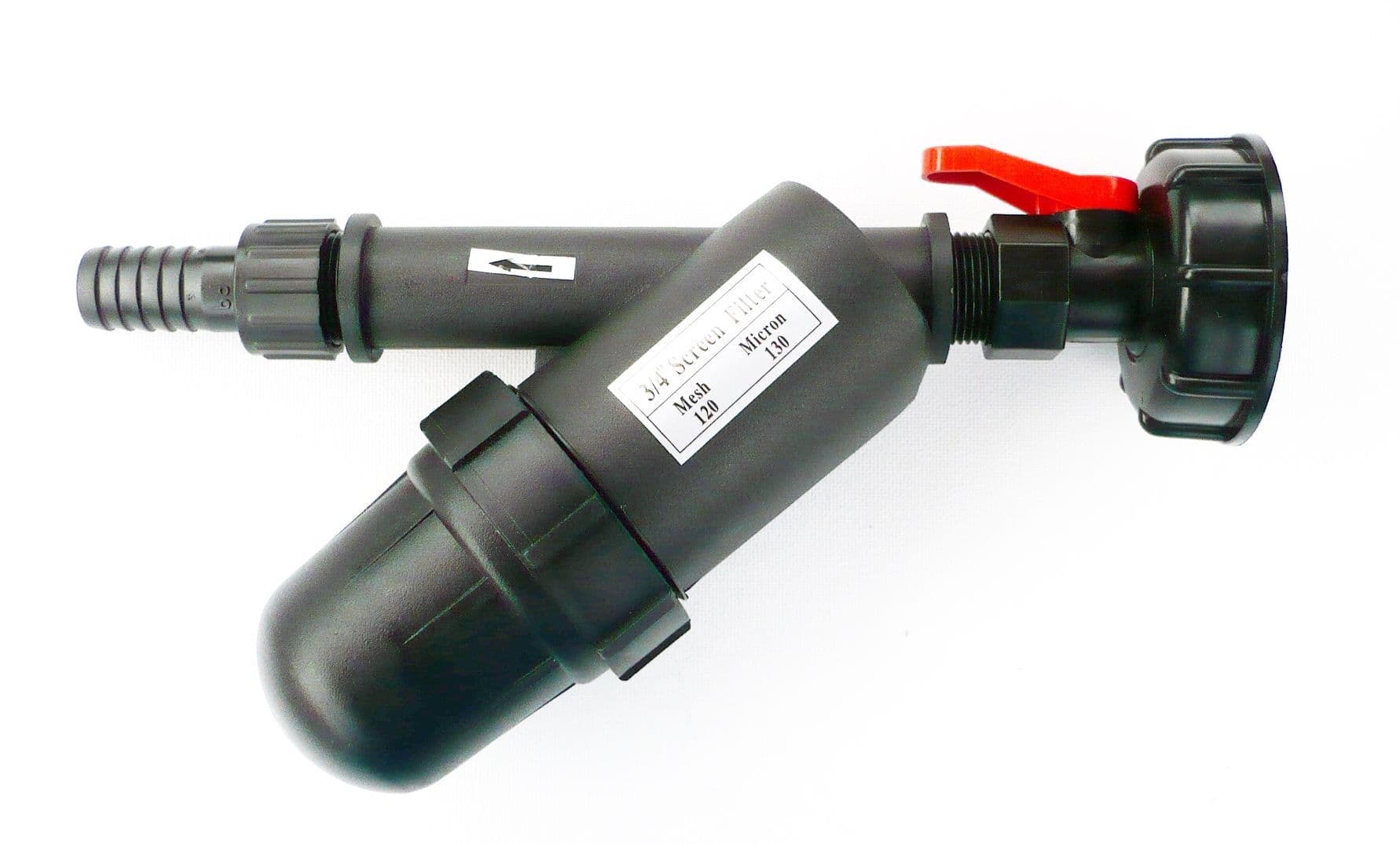 IBC Adapter with In-Line Bottle Type Water Filter 120 Mesh 130 Micron