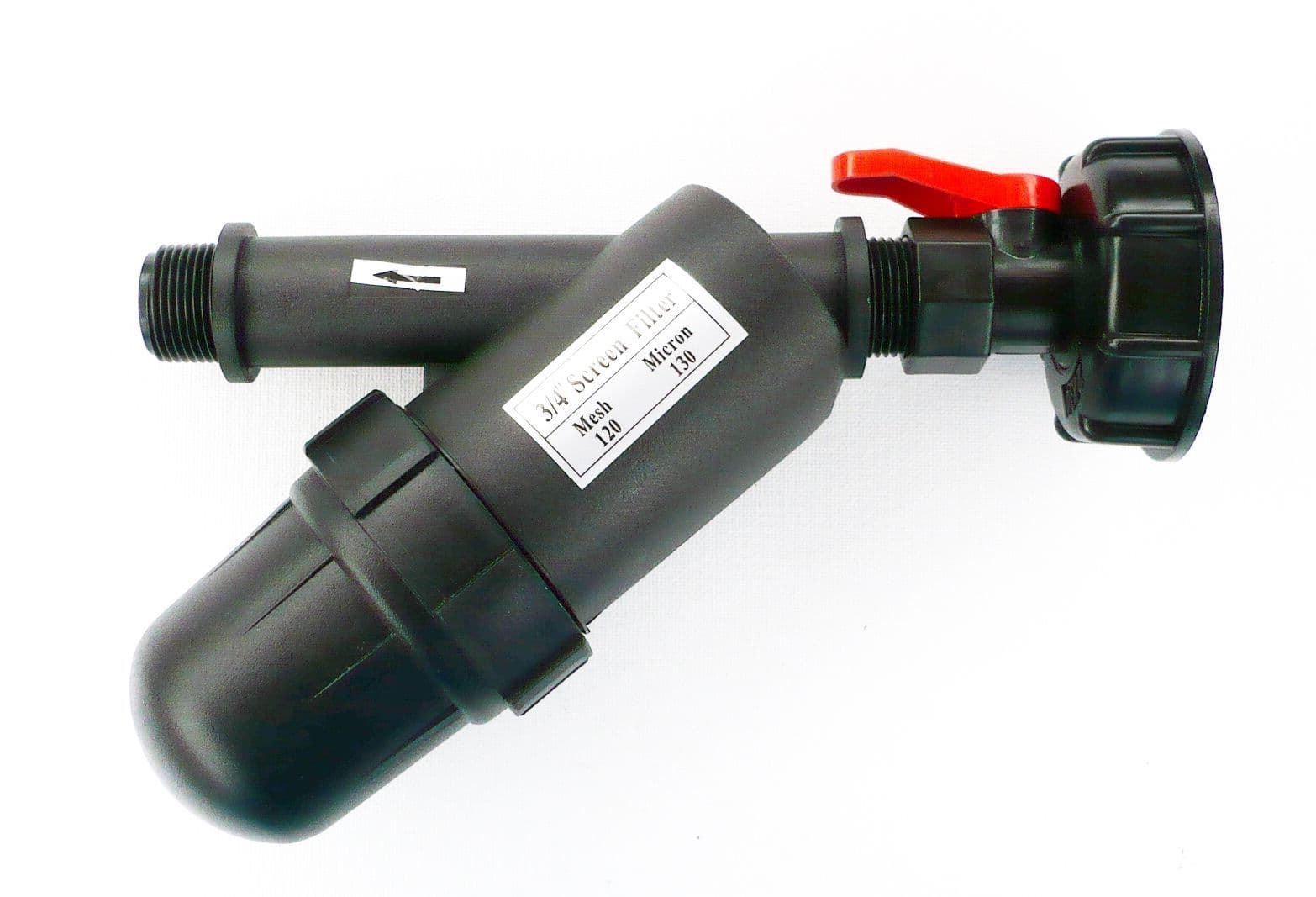 IBC Adapter with In-Line Bottle Type Water Filter 120 Mesh 130 Micron