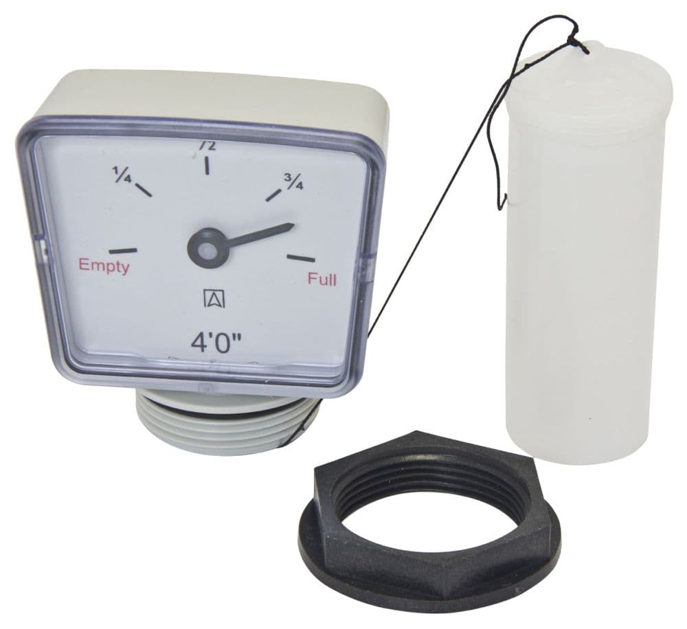 IBC CAGE TANK FLOAT GAUGE 4 ft Oil or Water C/w 1 1/2 Back-Nut