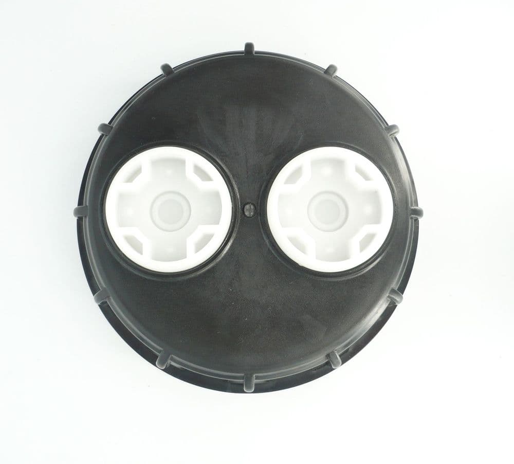 IBC storage tank top fill cap 6" coarse thread with 2 x 2" bsp threaded ...