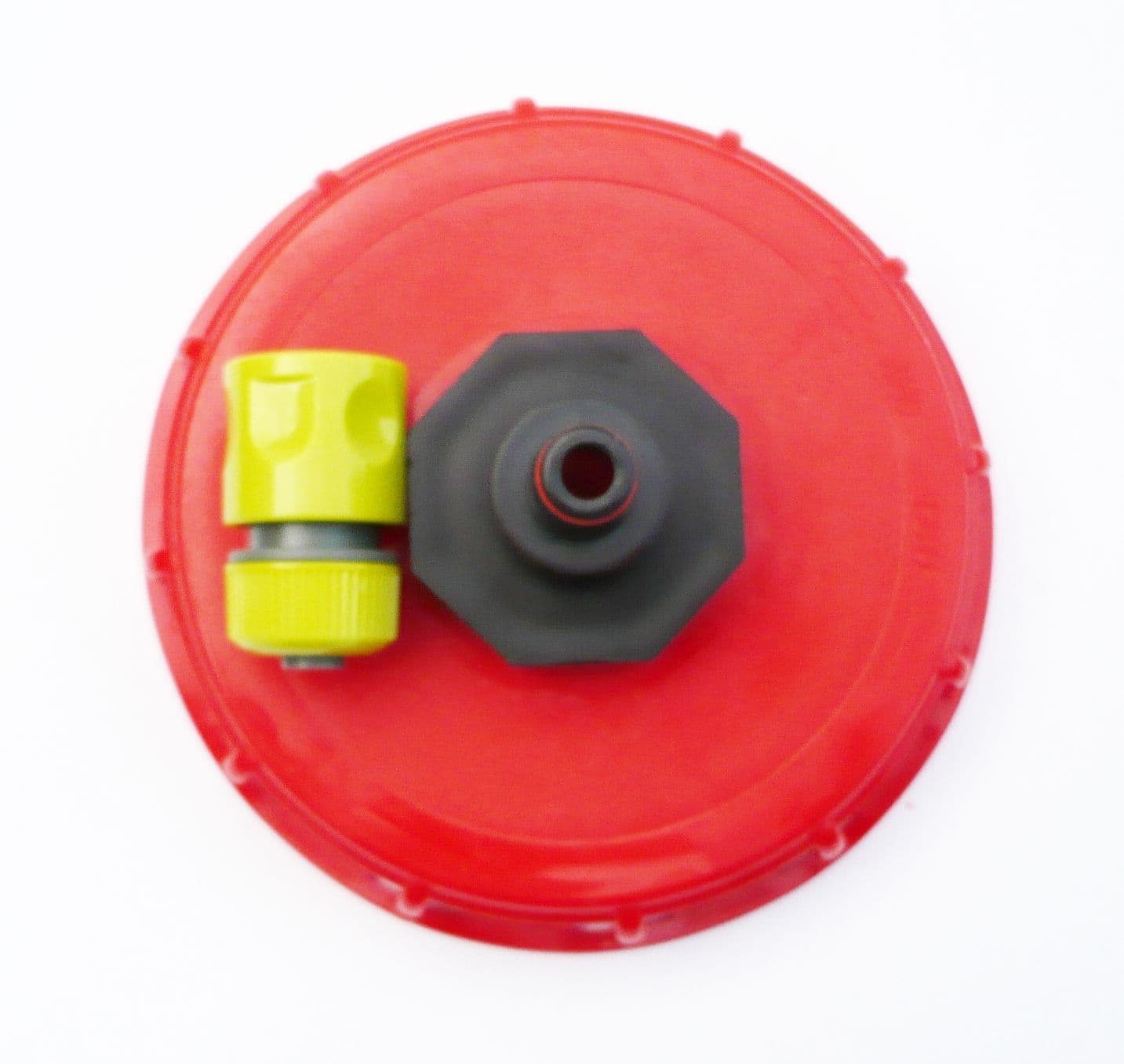 IBC Storage Tank Topfill Cap 6" Coarse Thread with 1/2" Snap-On Hose Inlet