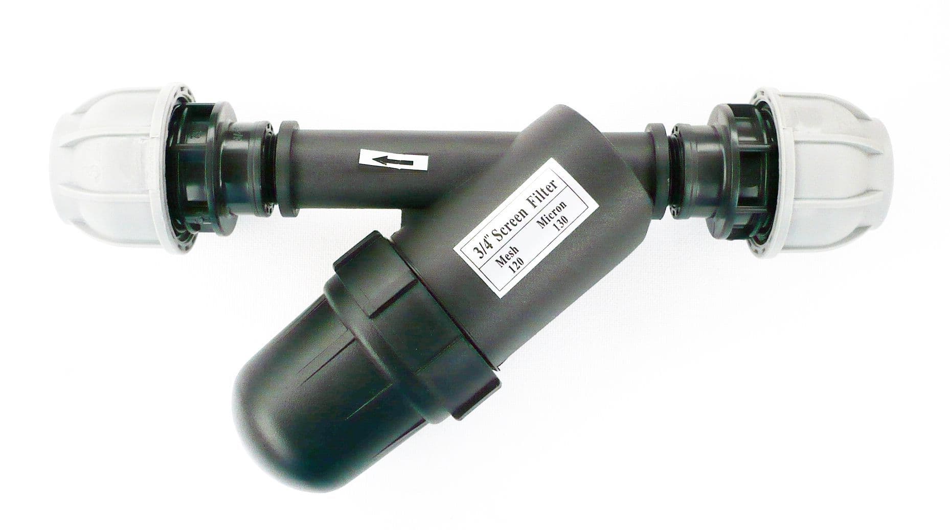 In-Line Bottle Type Water Filter 120 Mesh 130 Micron MDPE compression ...