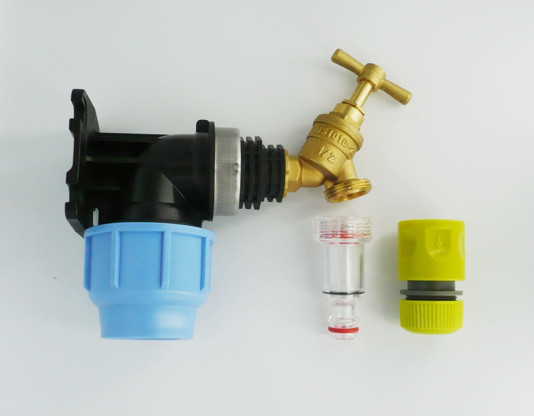 MDPE Wall Plate Elbow & x28;32mm& x29; with 1/2& x22; Brass Tap Fine ...