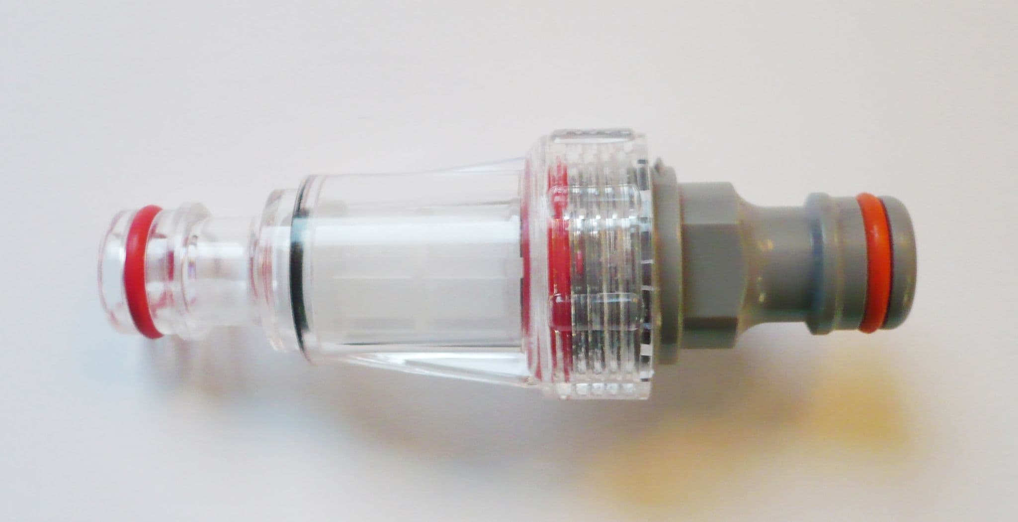 Mini In Line Water Filter to 1/2& x22; Male Snap On Connectors