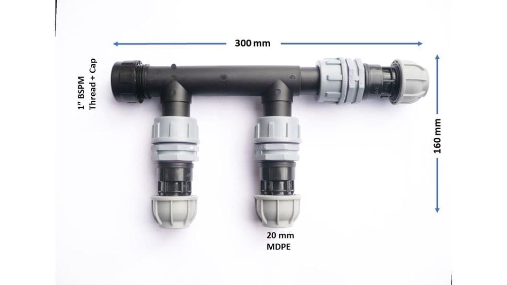 Pipe Joining Manifold with MDPE Outlets & 1 BSPM inlet