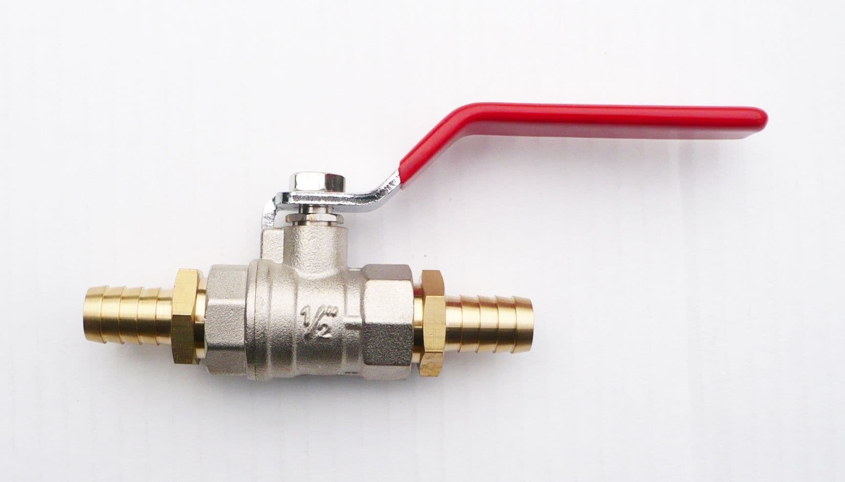 Brass Ball Valve PATIKIL 1/4 NPT Brass Mini Ball Valves 3-Pack - Nickel Plated Shut Off Valves ...