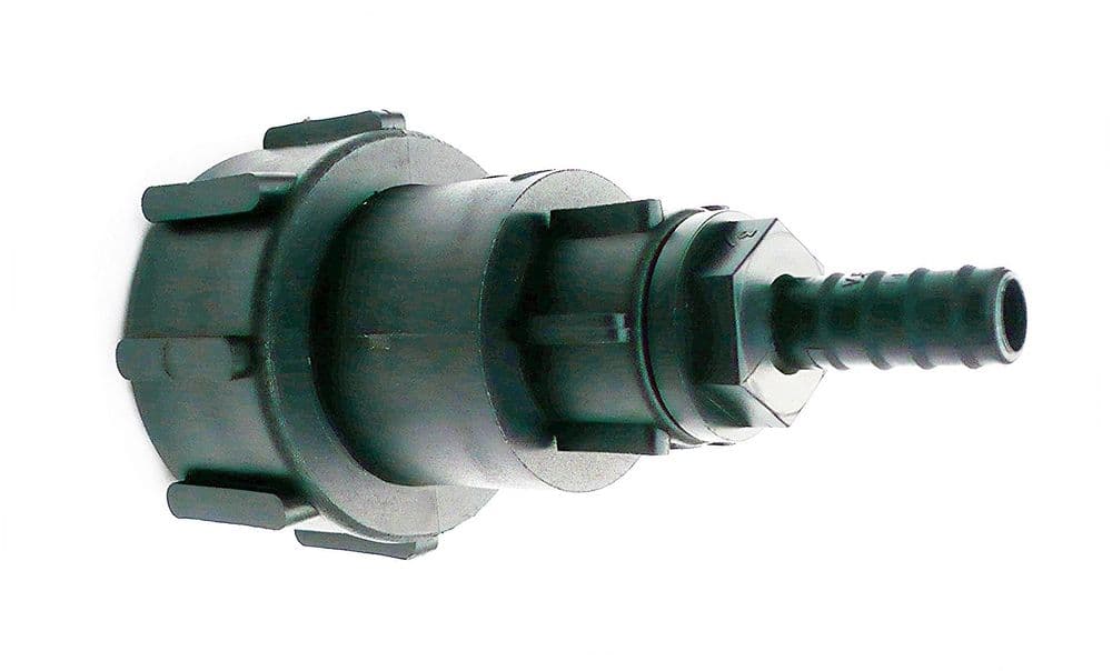 Super Heavy Duty SWIVELING IBC Adapter to Barbed Hose Tails Oil Diesel ...