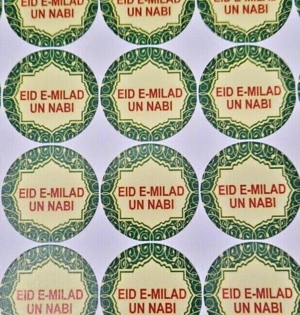 35 X Eid e-milad un nabi MILAAD STICKERS NALIAN PAAK NAYLAN SHARIF 786