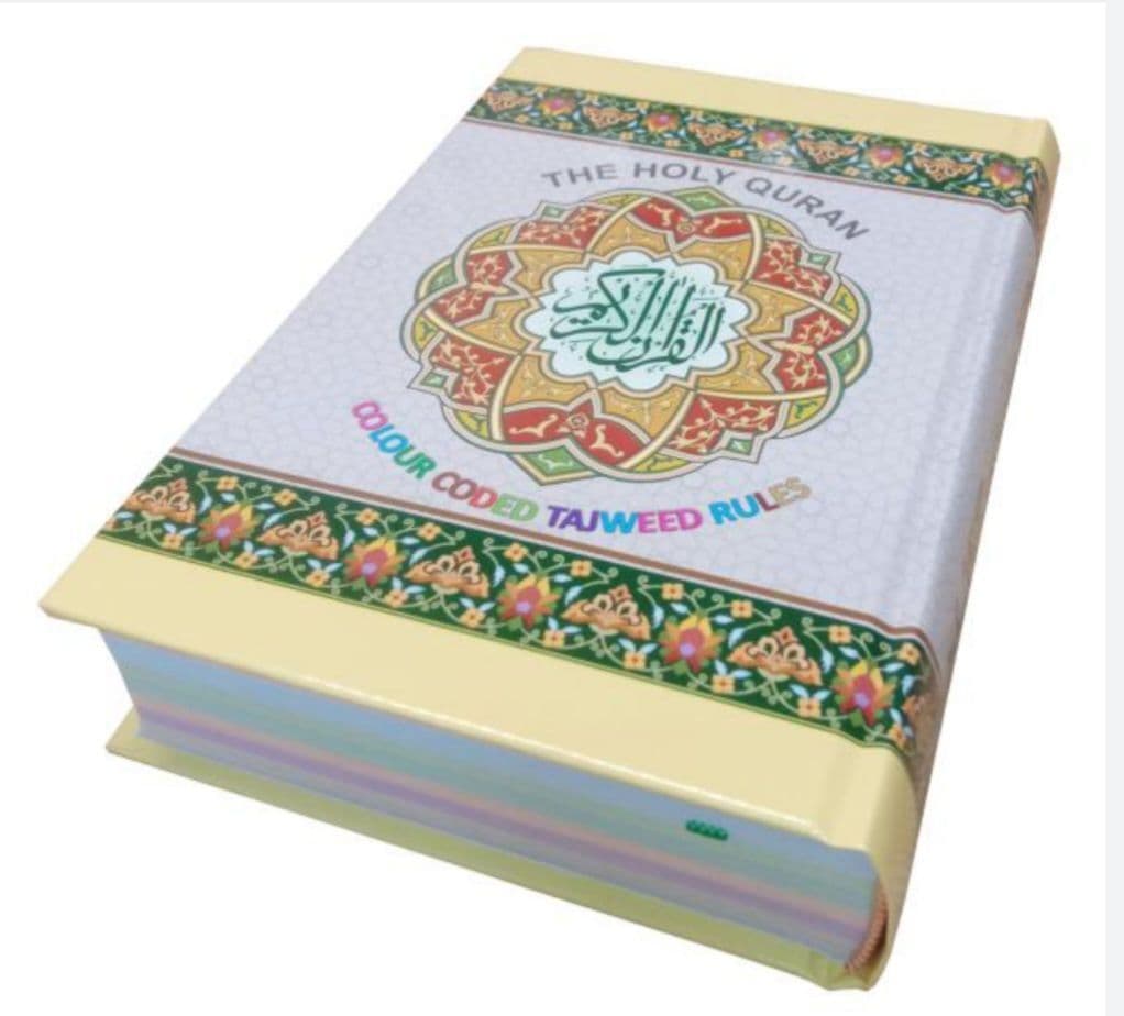 Colour Coded Quran with Tajweed rules A5 size - MANZILS A5 Islamic holy ...