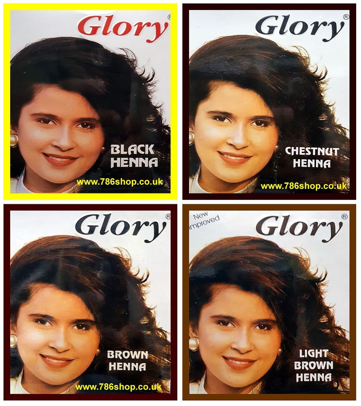 Glory Henna Hair Colour Dye Best Selling Brand new 6x10g Sachets Halal