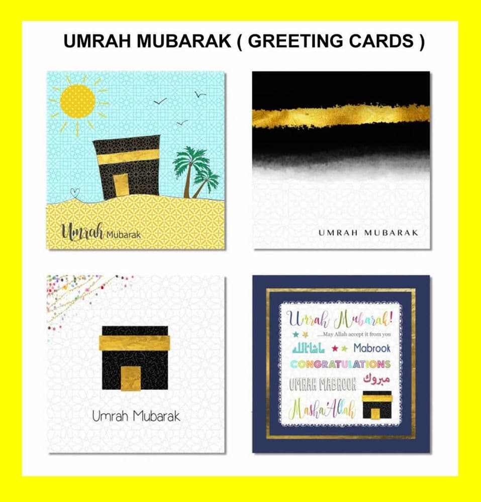 Islamic Umrah mubarak greeting Cards card Design x Occasions Classical ...
