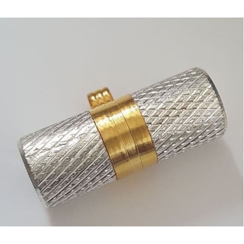 Silver Tube Taweez Case Tawiz Locket pendent Amulet Necklace safe Metal NEW