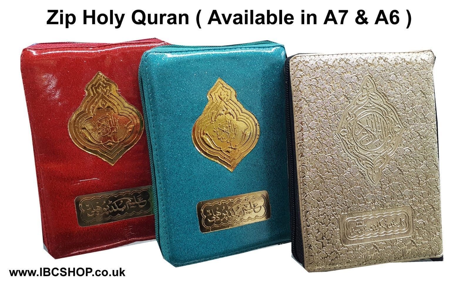 Small Arabic Quran with Gold case with zip Madrasha Masjid Childern Travel