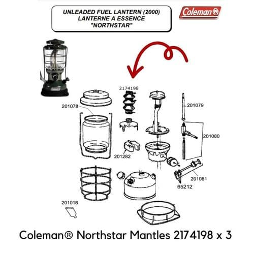 Coleman Insta-Clip Tube Mantle 2174198 - Northstar