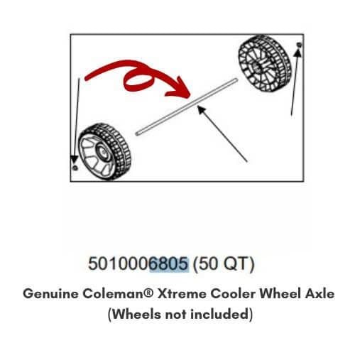 Coleman Xtreme Cooler Wheel Axle 5010006805