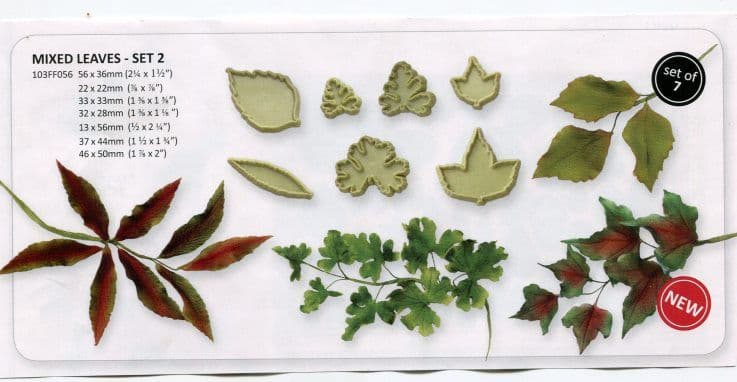 Jem Cutter Set Mixed Leaves Set 2 set of 7