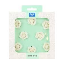 PME Edible Sugar Roses White 32mm box of 8