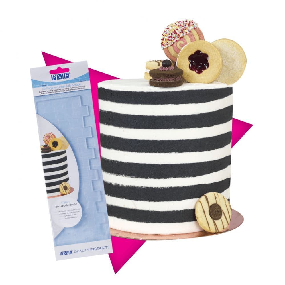 PME Tall Patterned Edge Side Scraper Stripes