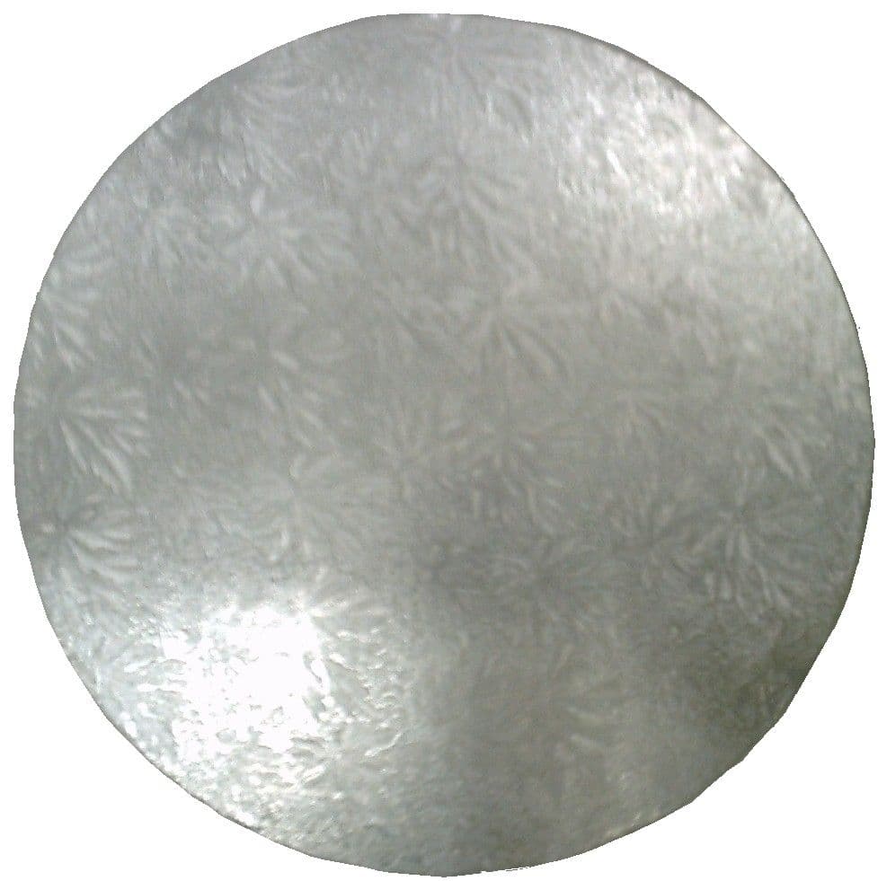 Round Hardboard 4mm thick Silver 12" 305mm single