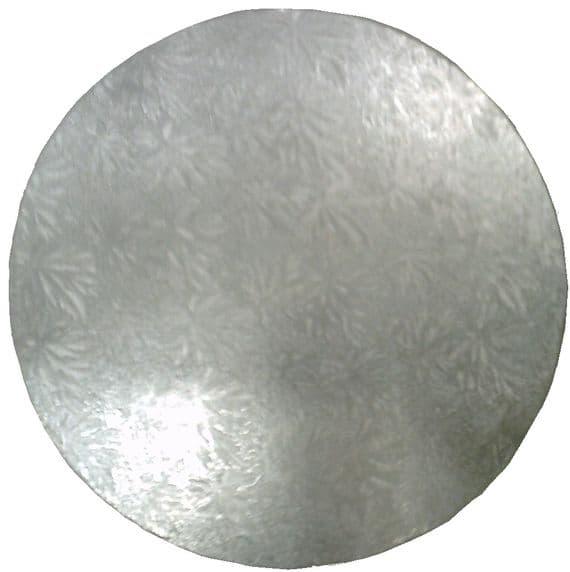Round Hardboard 4mm thick Silver 8" 203mm single