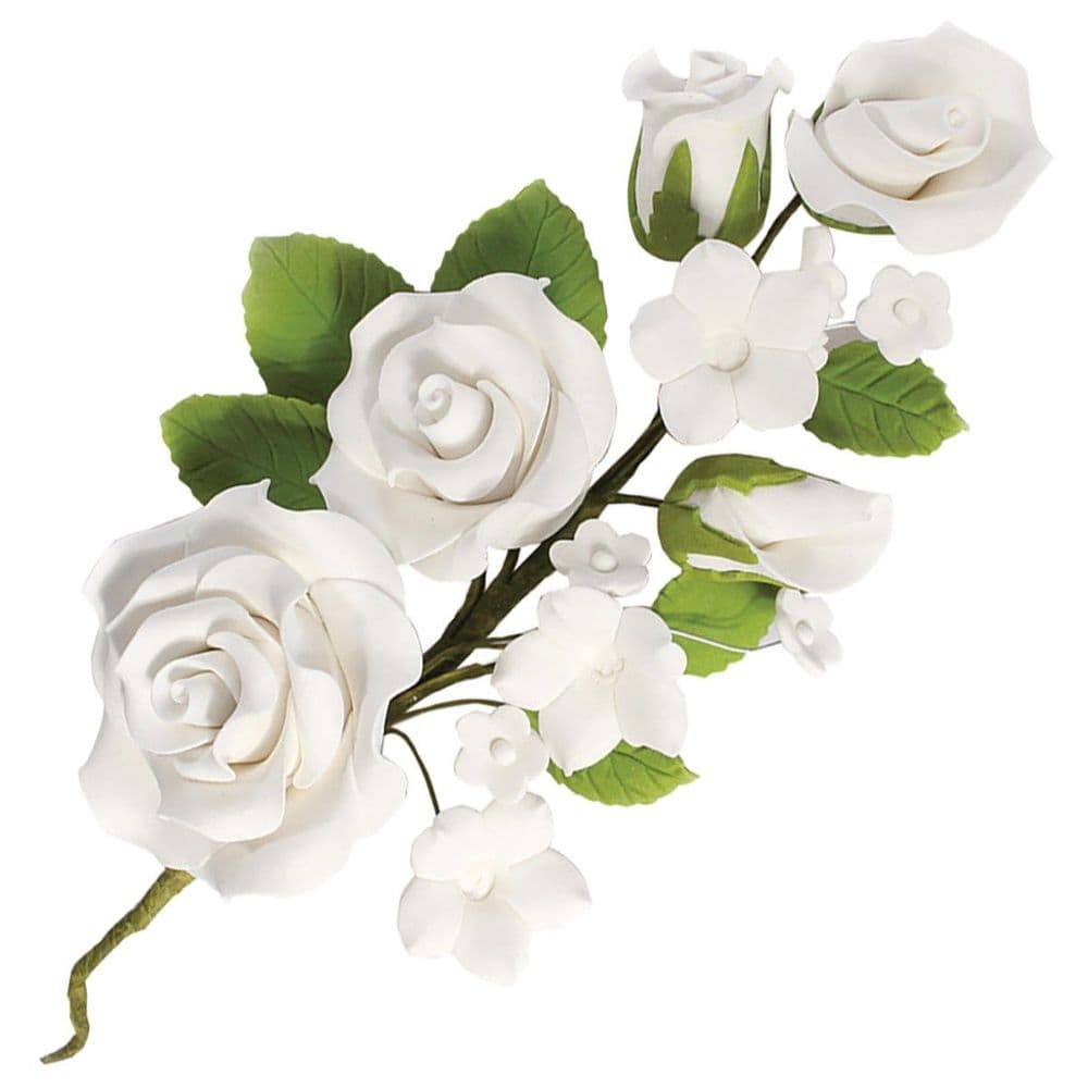 Sugar Rose Spray 20132 White 145mm
