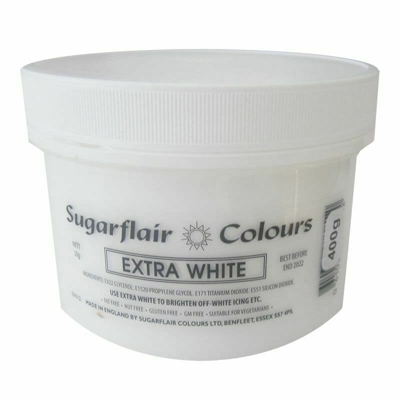 Sugarflair Paste Colour 400g Extra White