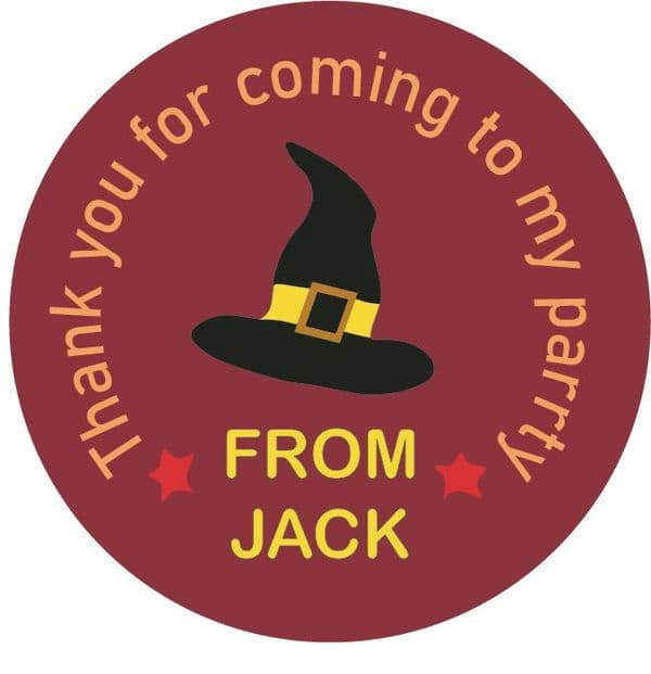 WIZARD Thank you Party Stickers