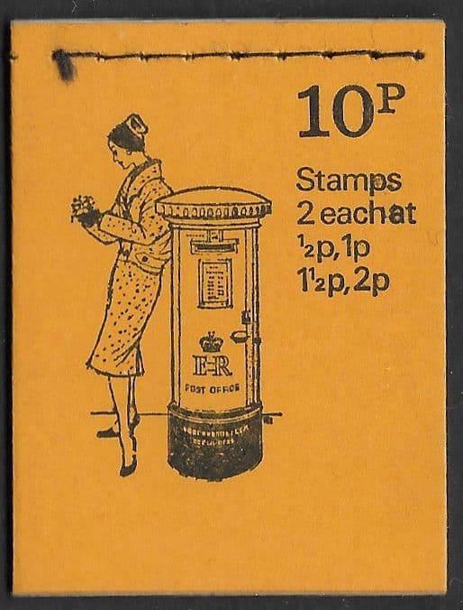 DN61 August 1973 10p Decimal Stitched Stamp Booklet