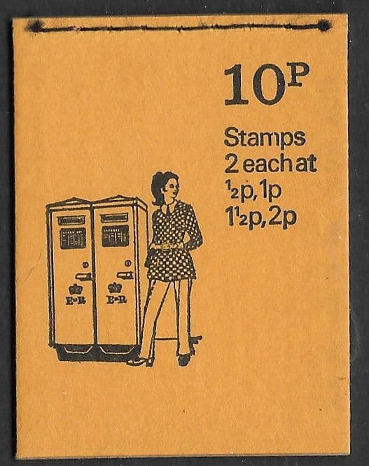 DN62 October 1973 10p Decimal Stitched Stamp Booklet