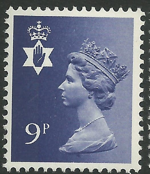NI 26 9p Deep Violet 2 Bands Northern Ireland Regional Stamps NI26