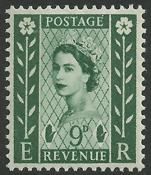 NI 4 9d Bronze Green Watermarked Paper 2 Phosphor Bands Northern ...