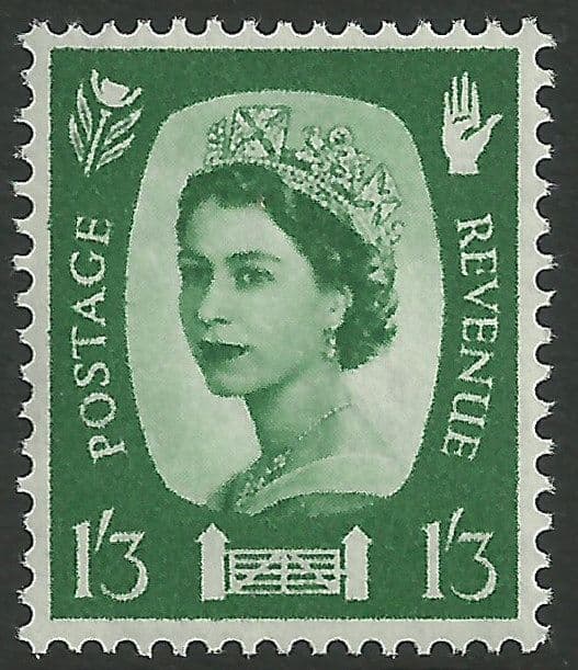NI 5 1s3d Green Watermarked Paper Northern Ireland Regional Stamps NI5