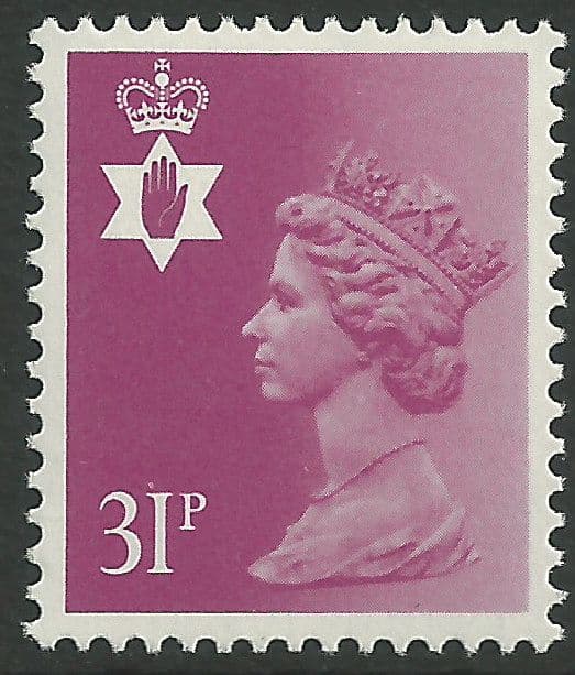 NI 64 31p Type I Bright Purple Phosphorised Paper Northern Ireland ...