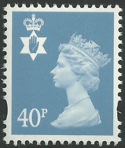 NI 84 40p Deep Azure 2 Bands Northern Ireland Regional Stamps NI84