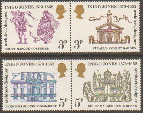 SG935-938 1973 Inigo Jones Stamp Set