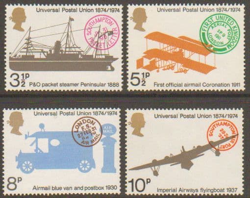 SG954-957 1974 Universal Postal Union Stamp Set