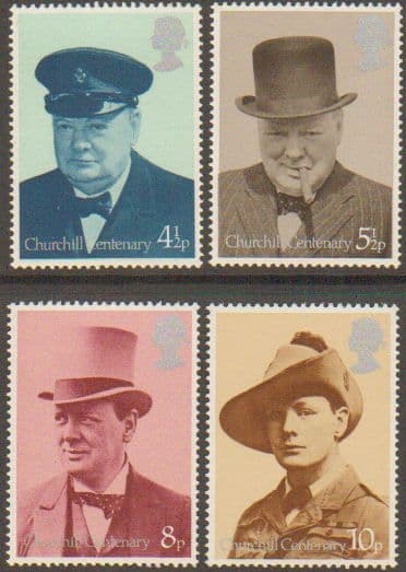 SG962-965 1974 Sir Winston Churchill Stamp Set