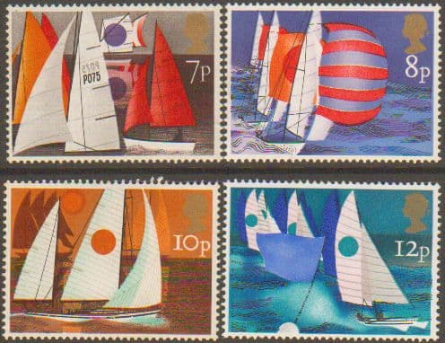 SG980-983 1975 Sailing Stamp Set