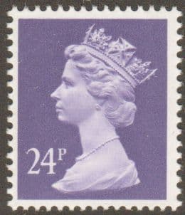 X967 24p Violet on PCP Phosphorised Paper X Number Machin Stamps