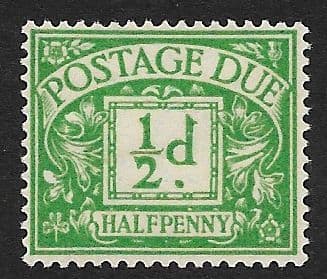1936 D19 d Emerald Edward VIII Postage Due MOUNTED Mint