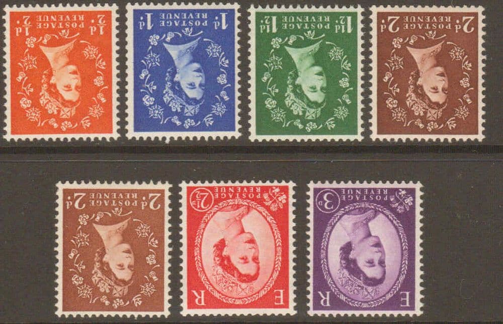 1955 QE II Wildings Edward Inverted Watermark Stamp Set Unmounted Mint ...