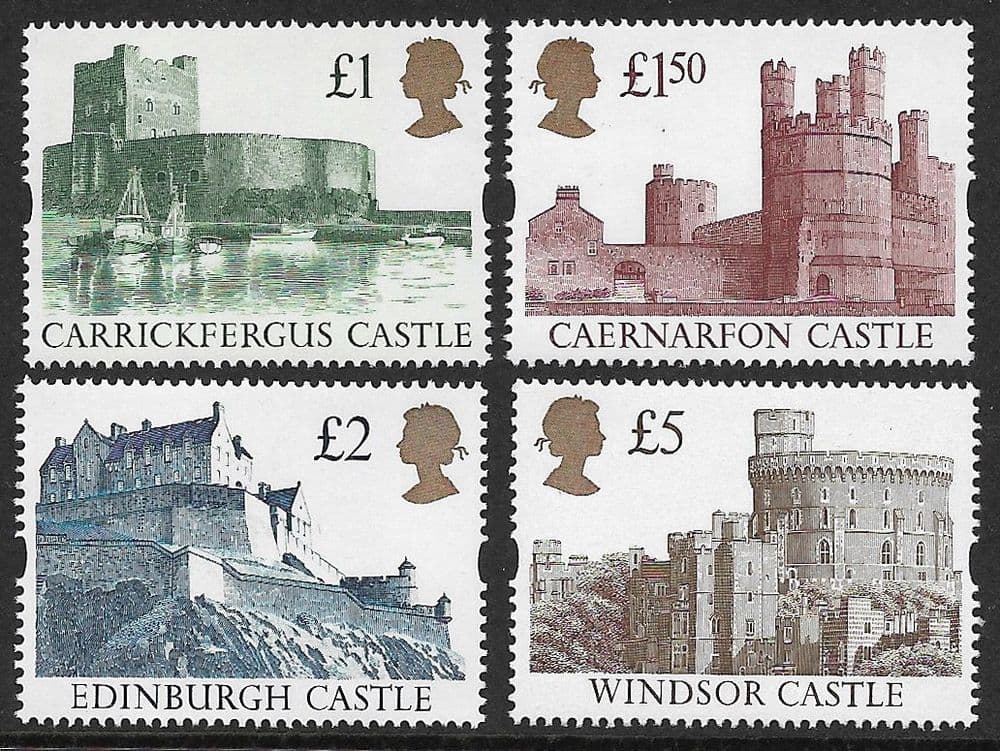 1994 Re-etched Harrison Castles Stamp Set Unmounted Mint SG1611r-1614r