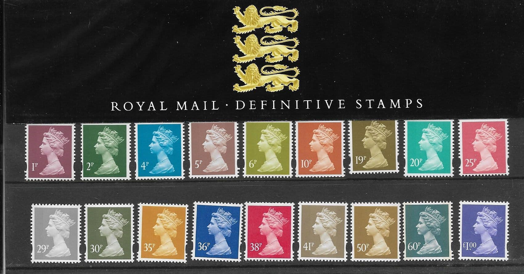 1995 Pack 34 Machin Definitive Stamp Presentation Packs