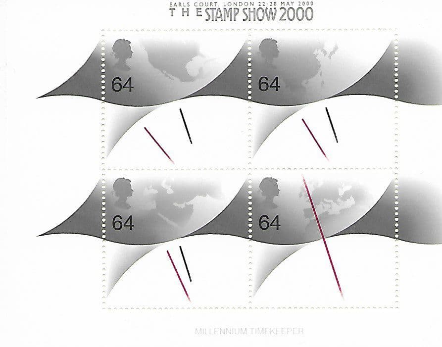 1999 MS2123var STAMPSHOW OVERPRINT Millennium Miniature Sheet