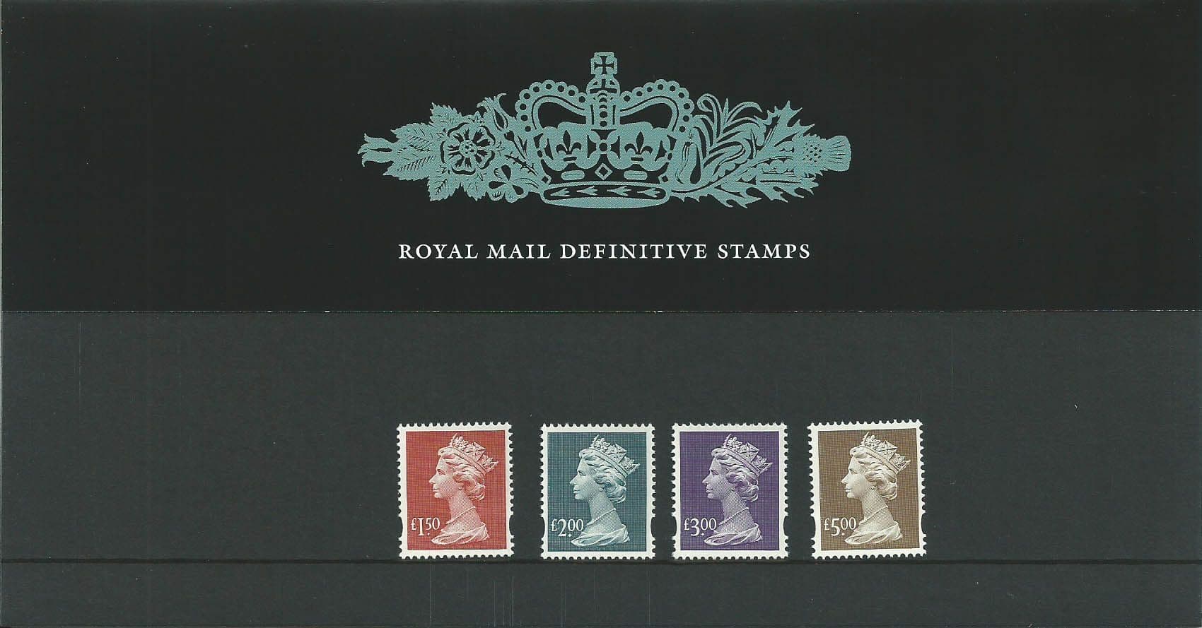 2002 Pack 43a Machin High Value Definitive Stamp Presentation Packs