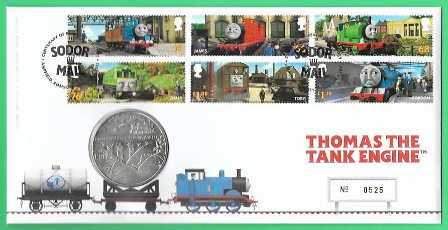 2011 RMC99 Thomas the Tank Engine Medallic Coin Cover