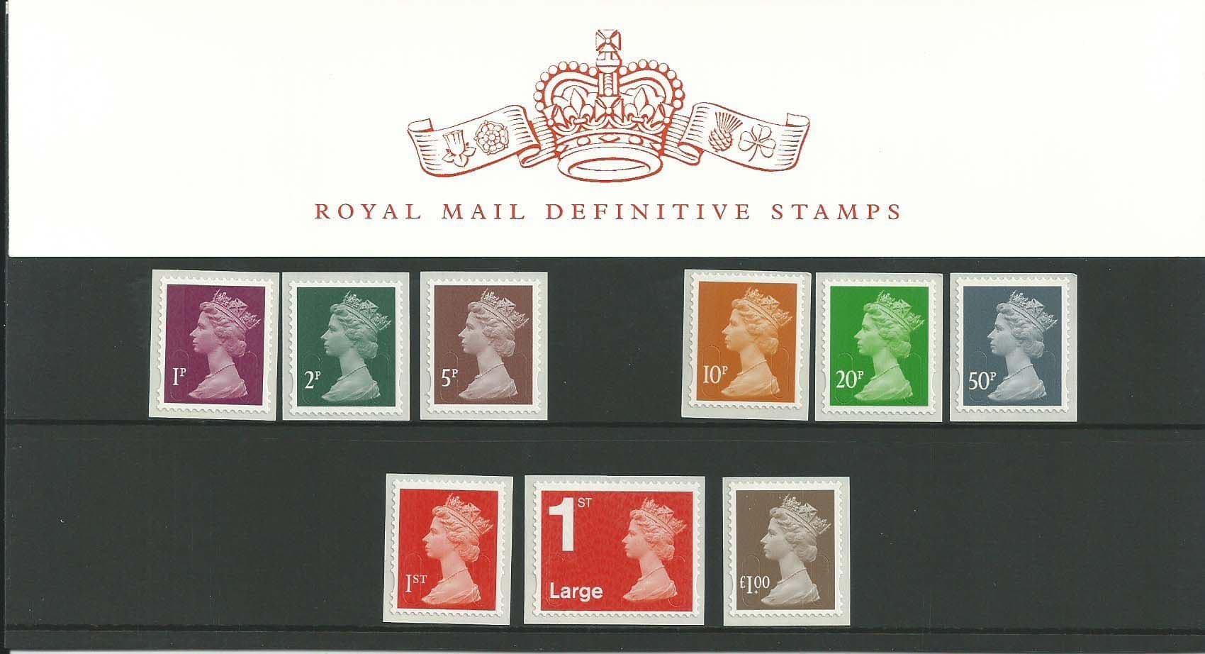 2013 Pack 96 Machin Definitive Stamp Presentation Packs