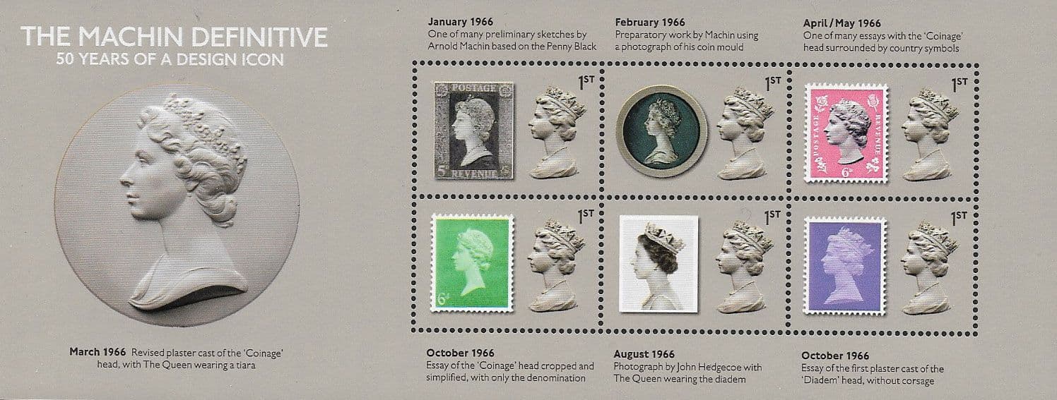 2017 MS3964 The Machin Definitive 50 Years Miniature Sheet