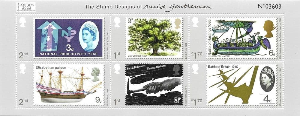 2022 MS4635var London Exhibition Overprint The Stamp Designs of David ...